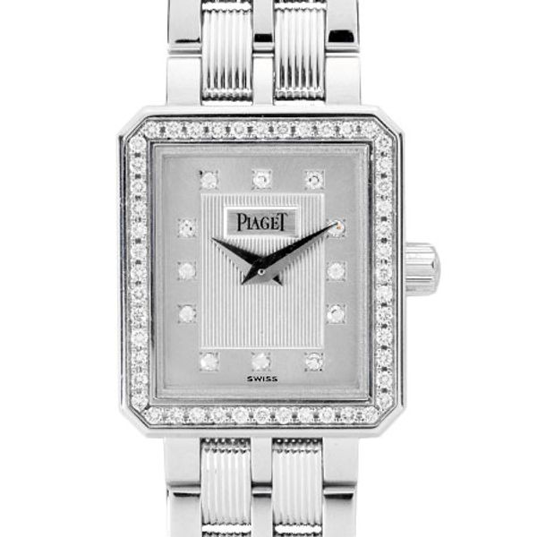 Piaget PIAGET Protocol 12P Diamond Bezel WG Ladies Watch Quartz Silver ...