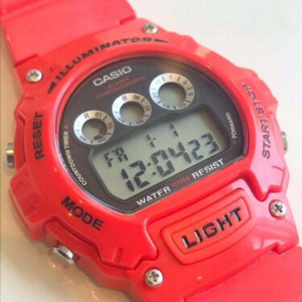 Casio Red Illuminator Watch W-214HC Men’s Fully Working Joblot House ...