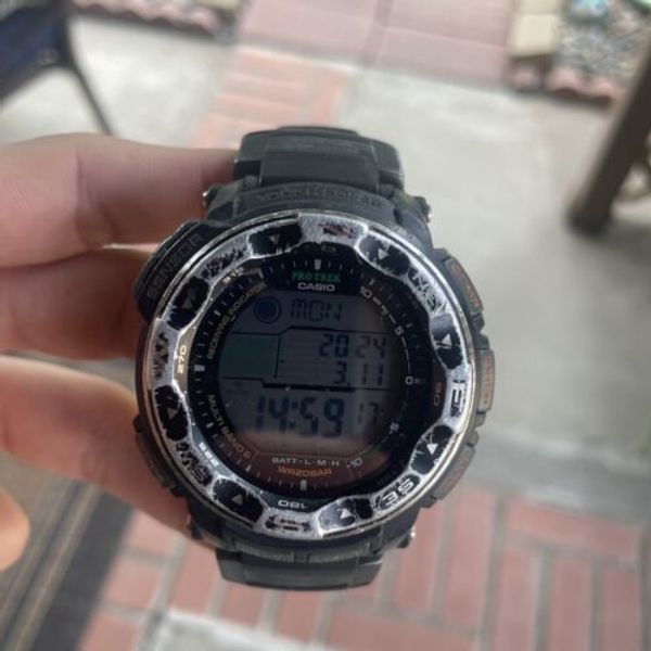 Casio PRW 2500 3258 Pro trek Tough Solar Triple Sensor Rare! Working ...