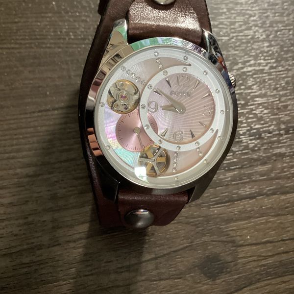 Fossil Women's Pink Dial Twist Watch | WatchCharts Marketplace
