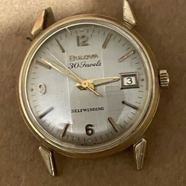 VINTAGE BULOVA M6 30 JEWELS SELFWINDING 10KT R.G.P. BEZEL MEN WATCH ...
