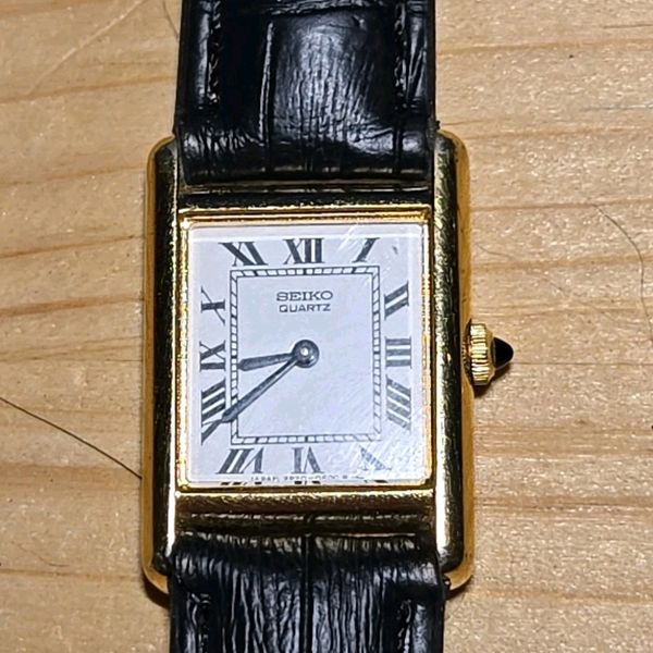 Vintage Seiko 2P20-5289 Ladies Tank Watch Roman Dial Quartz New Battery ...