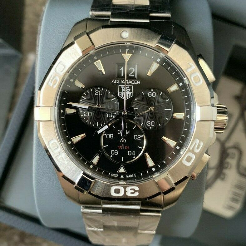 Tag Heuer Aquaracer Chronograph Steel Men's Watch CAY1110.BA0927 43mm ...