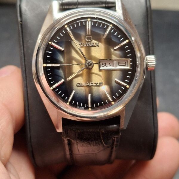 Timex Q Quartz Falcon Eye 1977 Mens Vintage 1970s Watch Early Quartz ...