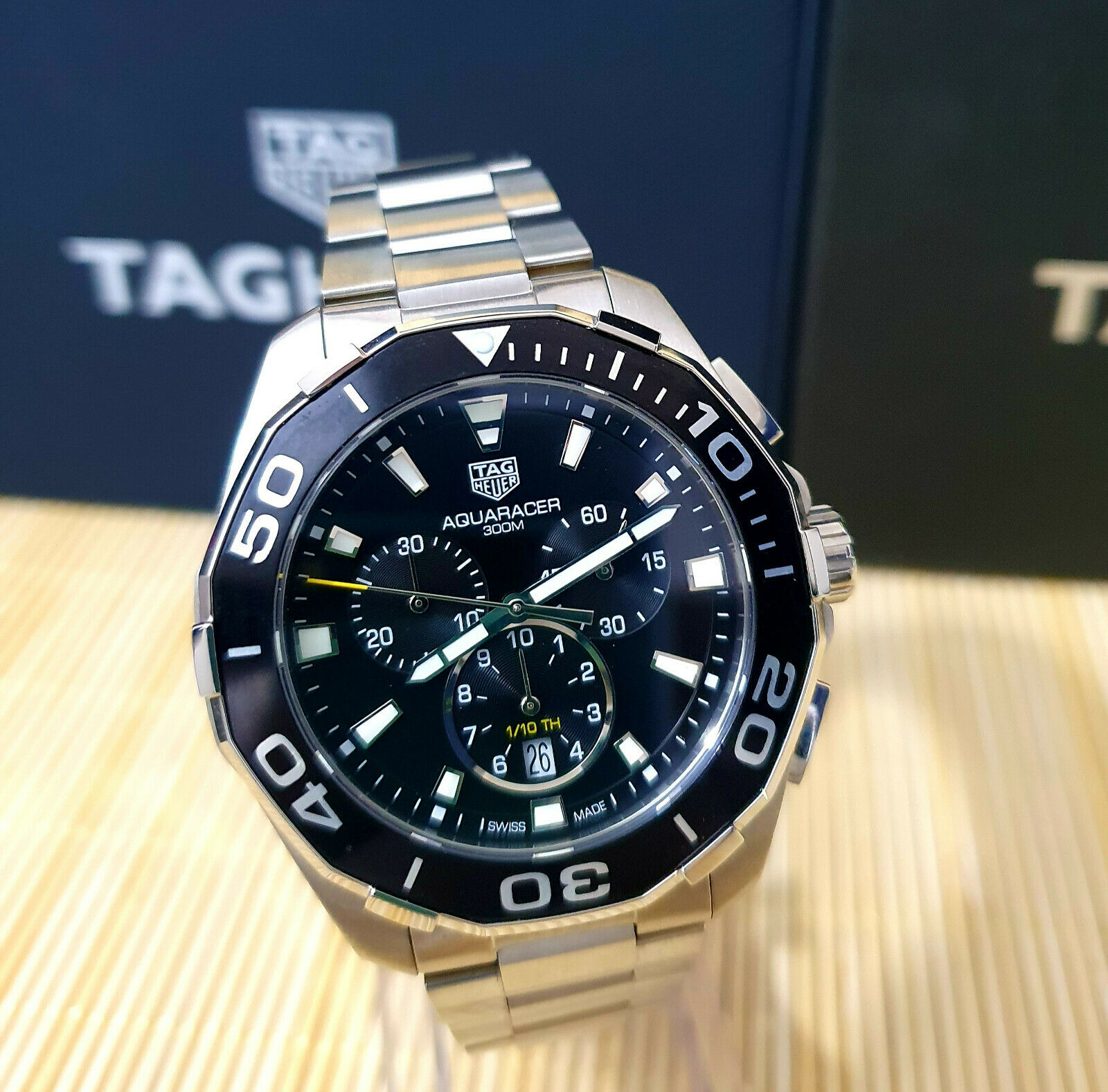Tag Heuer CAY111A.BA0927 Aquaracer Men's Watch - Black/Silver | WatchCharts