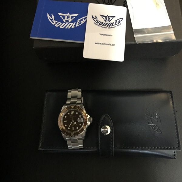 Squale Root Beer Auto Divers Watch Excellent Box Papers $495 or BO ...
