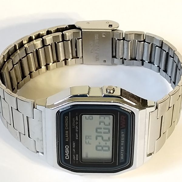 Vintage Casio Silver Digital Watch (593) A158W Works! | WatchCharts ...