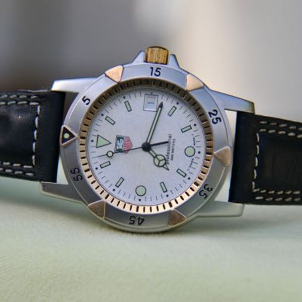 TAG Heuer Obama Watch 955.706G Two Tone on Original Leather Strap $350 ...