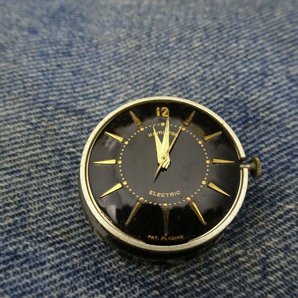 Hamilton Electric Watch 500 Movement, Titan Dial and Hands Early, Pat ...