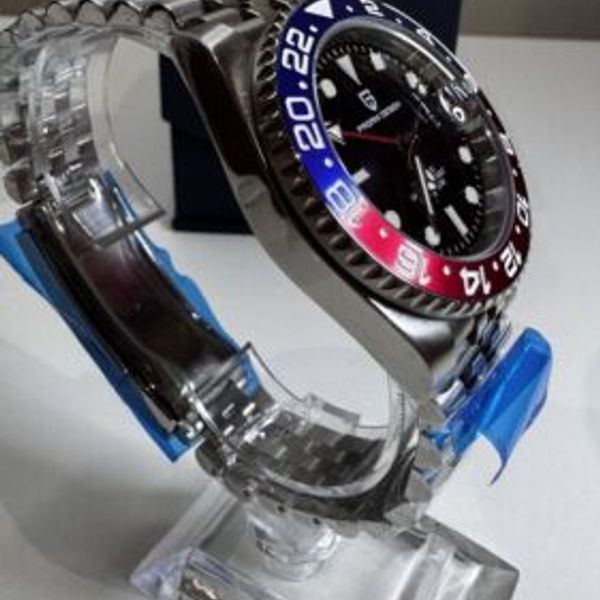 Pagani Design GMT Automatic Watch Jubilee Pepsi Red Blue Bezel ...