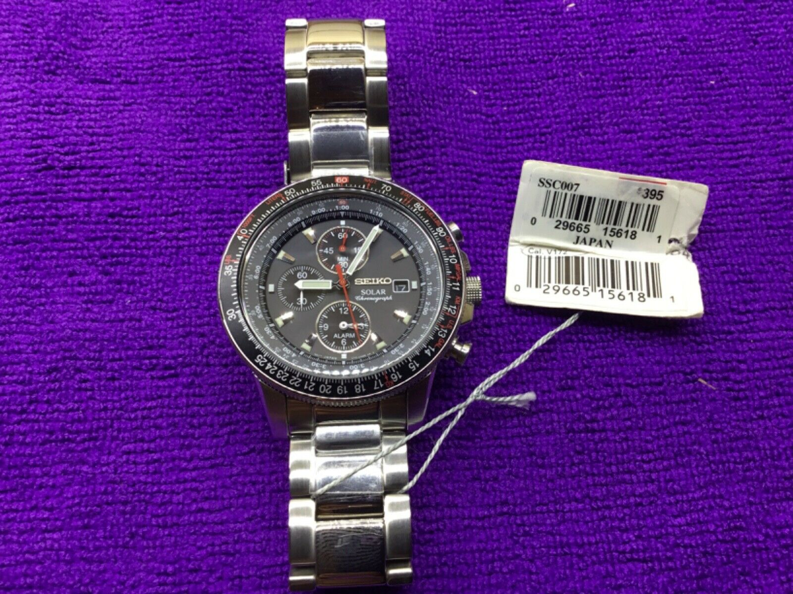 Seiko SSC007 Aviator Solar Chronograph Pilots Men's Watch V172-0AC0 NEW ...