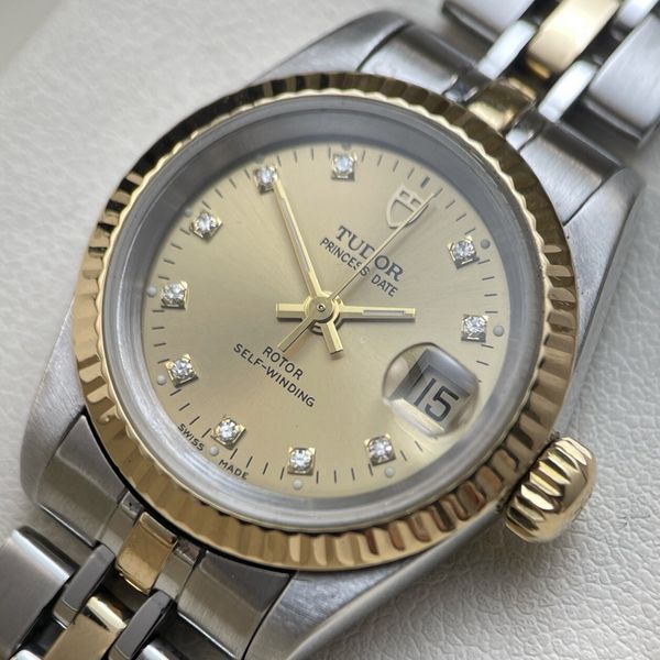 Tudor Princess Date Women Golden Automatic 25MM Stainless Steel Watch ...