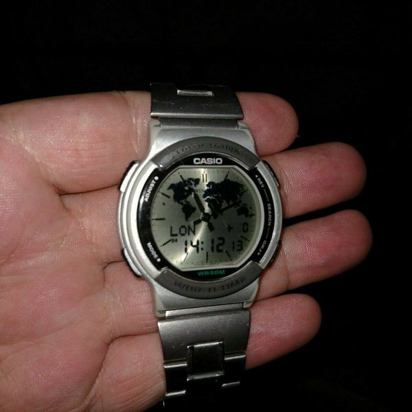 CASIO ABX-53 (1326) Data Bank Twincept WR50 40mm case - New Battery ...