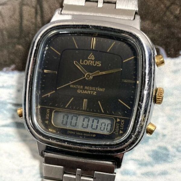 Lorus Seiko 90s Vintage Analog Digital Y653 Quartz Watch Breitling ...