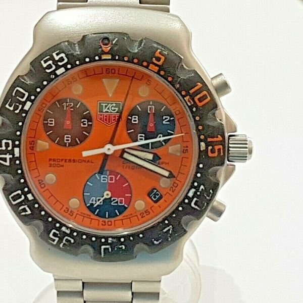 Tag Heuer Formula 1, FIA Chronograph, ref CA 1214 ,Orange Dial ...