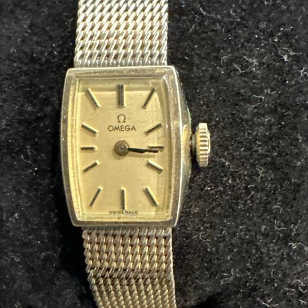 Vintage Omega 10K Gold Filled ladies Watch With 10k Gold Filled Mesh ...