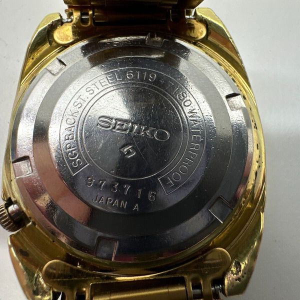Vtg Seiko 5 Automatic 6119-7180 Root Beer Dial 1969 Gold-Tone New Glass & Band | WatchCharts ...