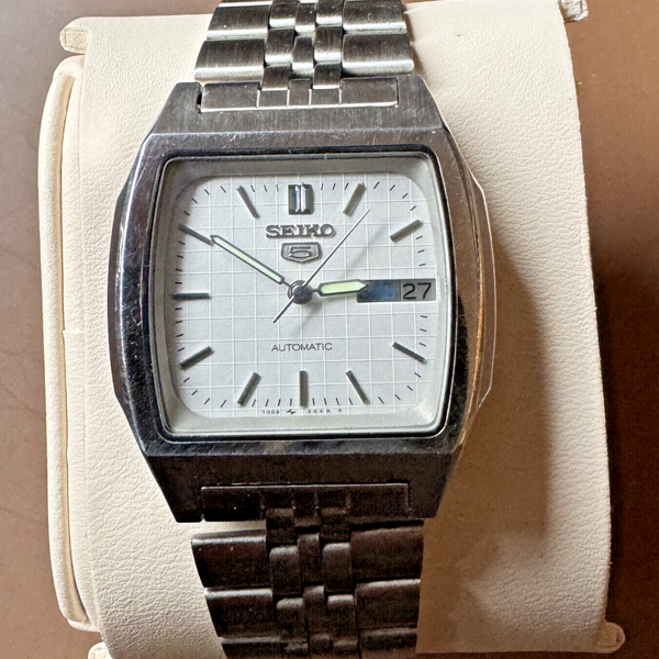 Seiko 5 TV Shape 7009-5860 Automatic Day/Date Men's Watch 1980 Daini ...