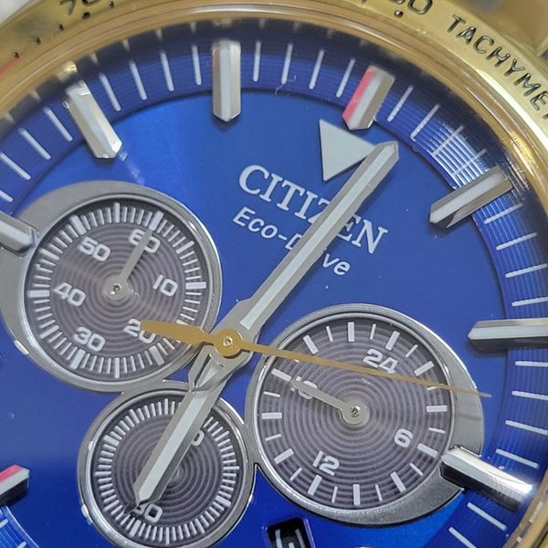 Citizen Eco-Drive Men's Chronograph Calendar Silver Watch 43MM CA4544 ...