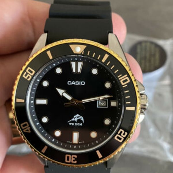 Casio Duro Gold MDV-106 200M Analog Mens Divers Watch NEW IN UK Rare ...