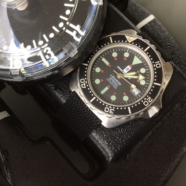 Scarce BIANCHI vintage military issue French combat Diver Watch ...
