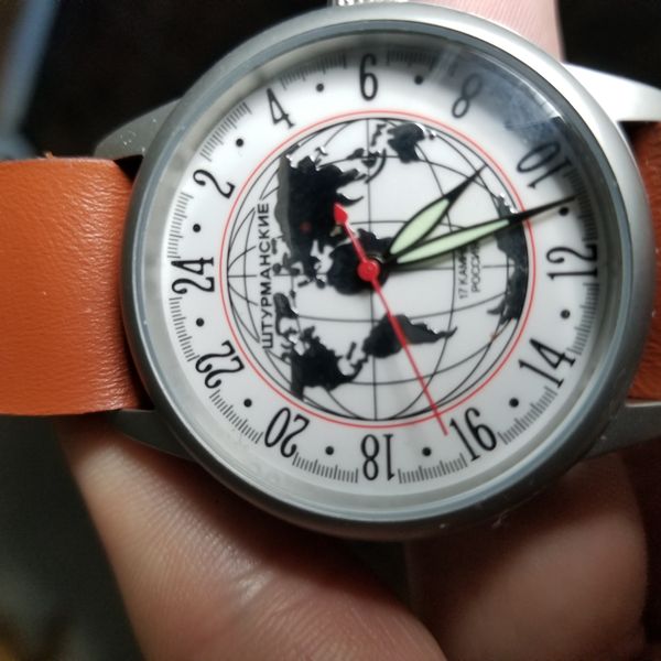 FS: Russian 24-Hour Raketa Navigator with world map dial | WatchCharts