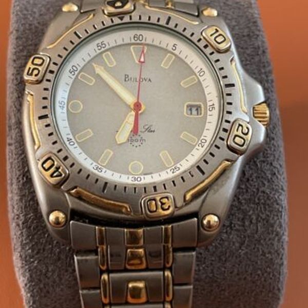 Bulova Marine Star Solar Titanium 100m Light Men’s Watch | WatchCharts ...