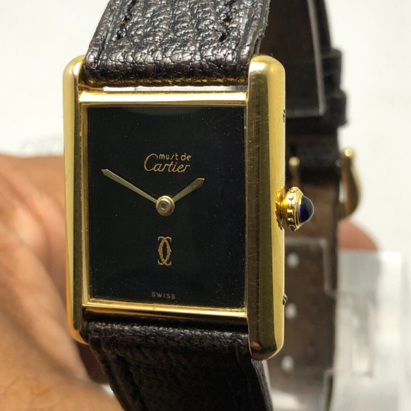 Must de Cartier Tank Manual Winding 17J Argent 925 Unisex 23.7mm x 30 ...