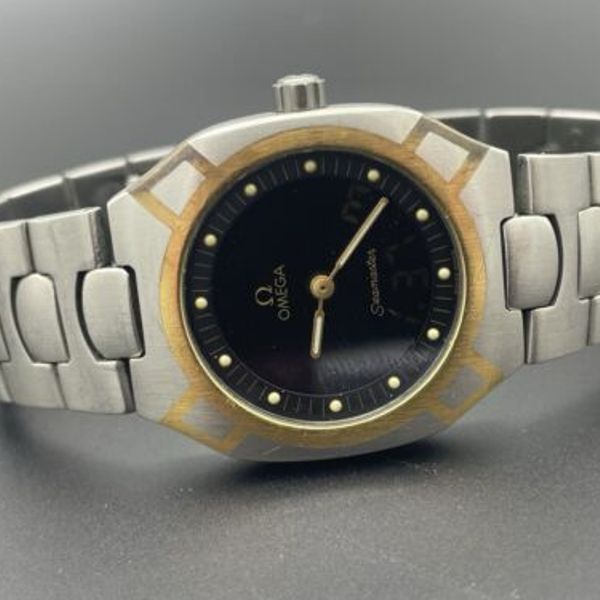 Genuine Omega Seamaster Unisex Watch Stainless Steel Gold Plated ...