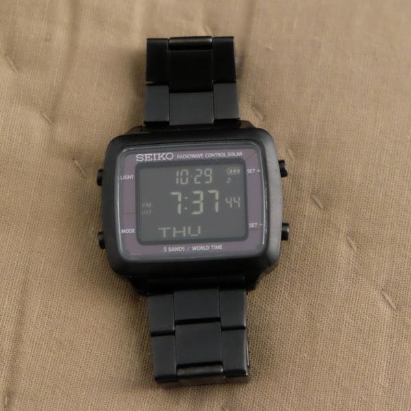 Seiko Spirit SBPG001 S760-0AA0 Digital Solar Watch Stainless Steel Band | WatchCharts Marketplace