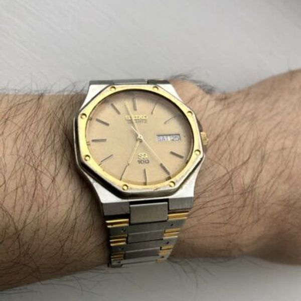 Vintage Seiko 6923-7029 Royal Oak Men's Steel & Gold Quartz Watch New ...
