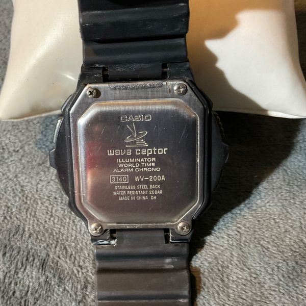 CASIO Watch WaveCeptor Atomic World Time Chronograph WV200A 3140 New ...