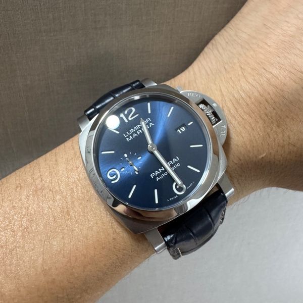 2024 Boutique Set Panerai Pam 1313 01313 44mm Luminor Marina Blue Dial ...