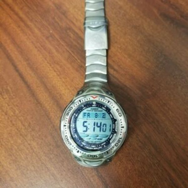 MEN'S CASIO SPF 70T PATHFINDER TOUGH SOLAR TITANIUM TRIPLE SENSOR WATCH ...