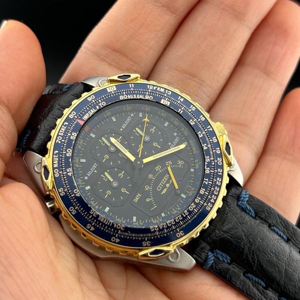 Orologio Citizen Promaster Wingman Vintage Con Cinturino In Pelle Blu ...