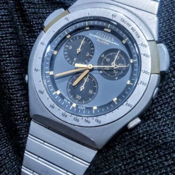 Citizen 3530-351258TA Full Titanium Quartz Alarm Chronograph men's ...