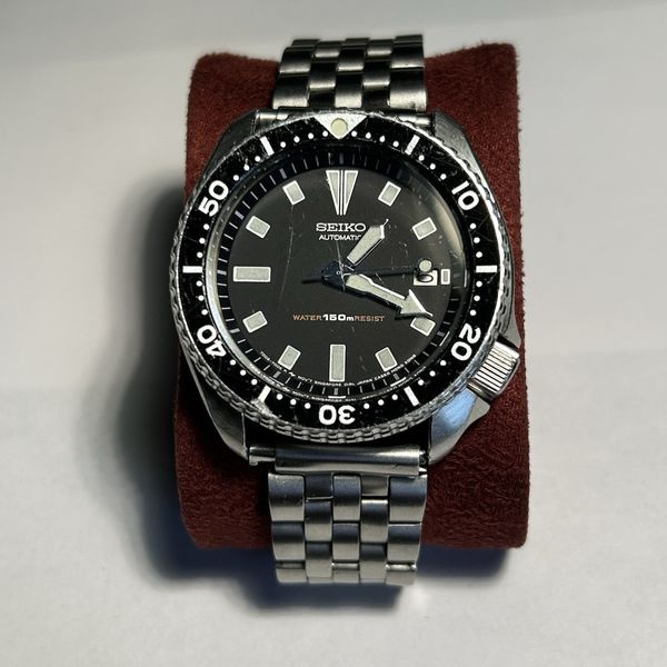 Seiko Automatic 7002-7009 42mm Black Dial Menâ s Dive Watch For Parts ...