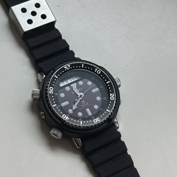 Seiko Prospex Arnie Solar Diver Black Watch - SNJ025 PLUS BONUS STEEL ...
