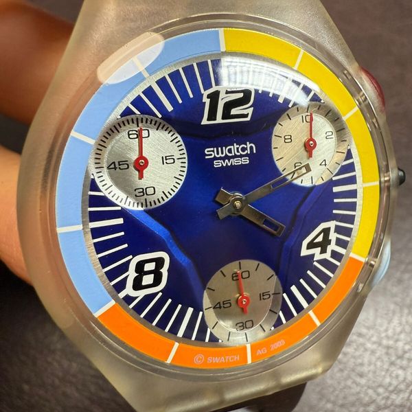 Swatch Special Skin Chrono 2004 SUYK109 Sandy Days | WatchCharts ...