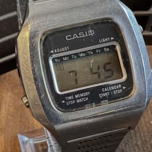 Rare Vintage Casio Casiotron S-15 Menâ s Digital Calendar Sports Watch ...