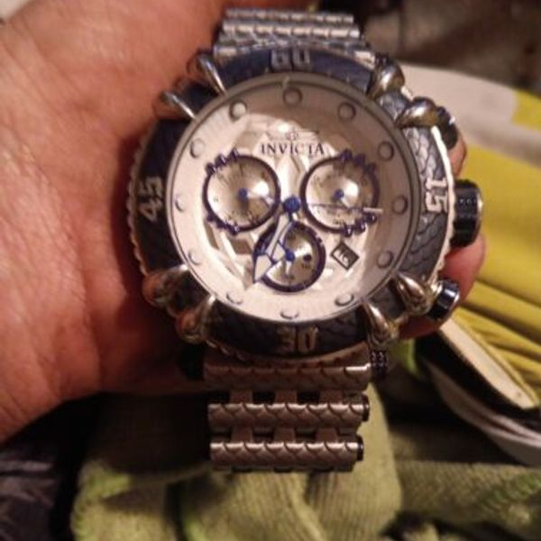 Invicta Men's Subaqua Talon White Blue Dial Swiss Quartz Chronograph ...