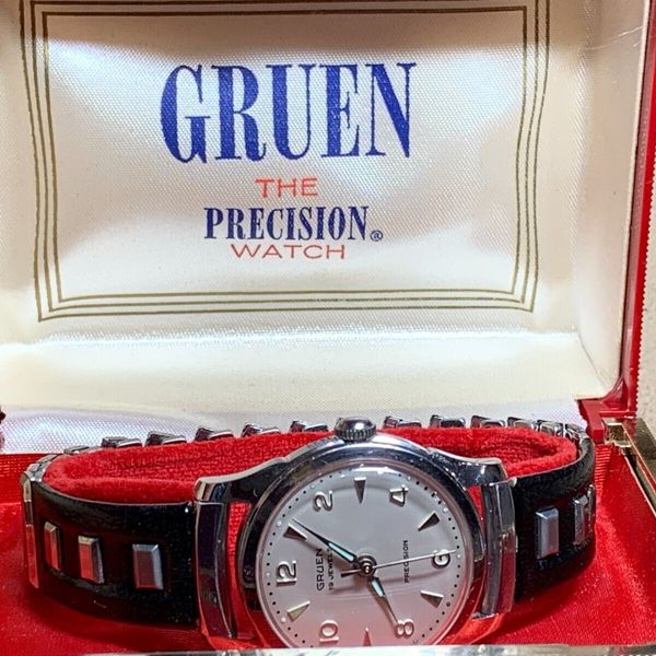 Gruen Precision Vintage Mens Watch 19 Jewel Running With Box ...