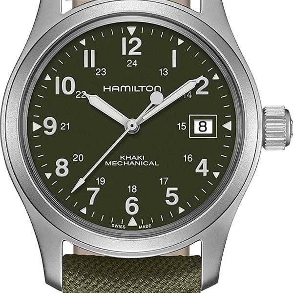 Hamilton Khaki Field Mechanical 38 Green (H69439363) Market Price ...