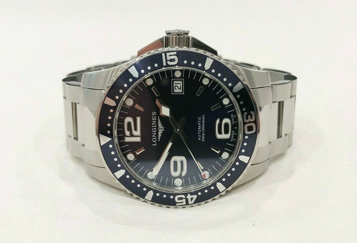 Longines Hydroconquest Automatic 39 Blue L3.641.4.96 Price as of April ...