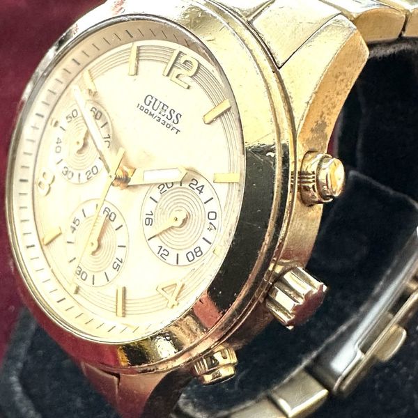 Guess Chronograph WaterPro Wrist Watch Men's Analog Metal Vintage Nice ...