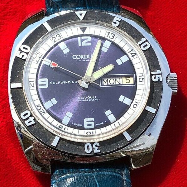 Cordura Sea-Gull Dive watch, Auto, 1970's, Blue face, 44mm, Classic ...