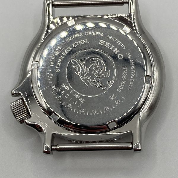 Vintage Seiko Quartz 200m Diver Watch 7N37-7A08 Blue Red Bezel New ...