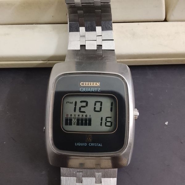 Vintage LCD digital Grail watch Citizen Quartz Liquid Crystal 9010 ...
