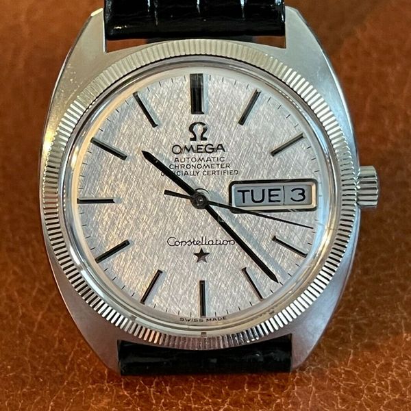 1969 Omega Constellation, C-line, Linen dial, Cal 751, SS, WG Bezel ...