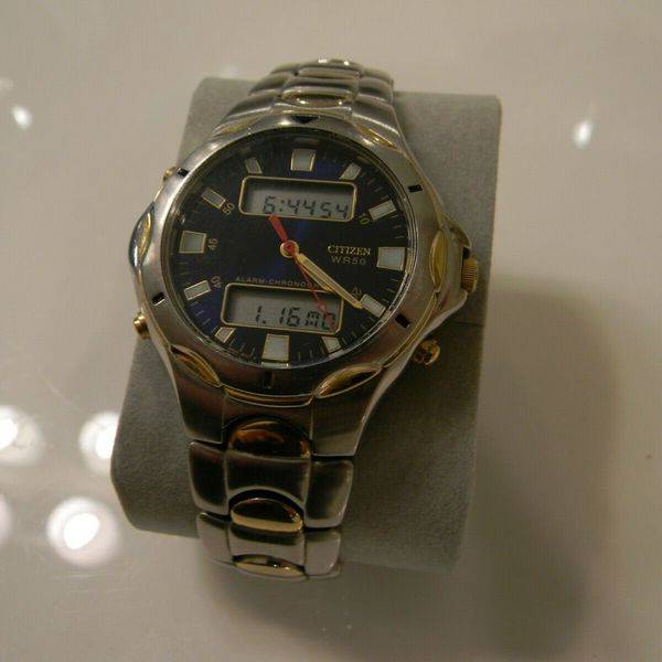 Vintage Citizen Digital Analog Alarm C240-S75233 Watch *Good CND* New ...